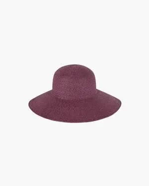 Eric Javits Hampton Squishee Straw Hat - Mauve Speckle