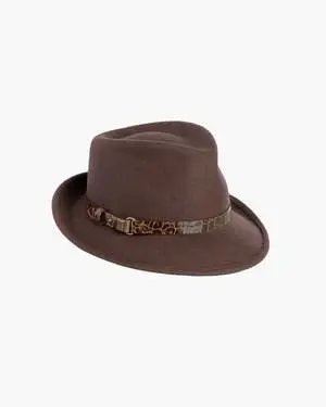 Eric Javits Wool Fedora Hat - Chestnut