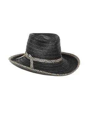 Eric Javits Havana Straw Hat With Upf 50+ Sun Protection - Black Mix