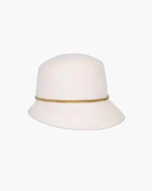 Eric Javits Chain Cloche Hat - Off White