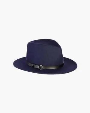 Eric Javits Hand-Blocked Super Felt Fedora Navy