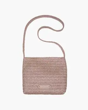 Eric Javits Lil Koko Raffia Rollable Crossbody Bag - Fawn