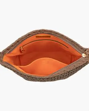 Eric Javits Lil Koko Raffia Rollable Crossbody Bag - Fawn