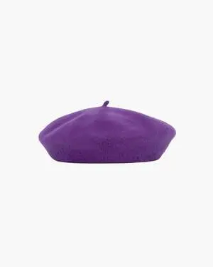 Eric Javits Wool Beret Purple