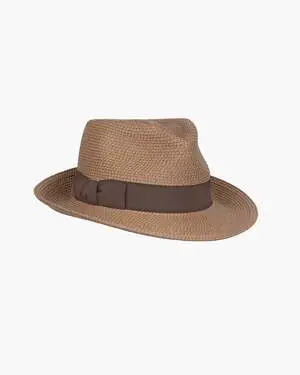 Eric Javits Squishee Raffia Fedora Hat - Cafe