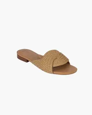 Eric Javits Arika Flat Sandal Slide - Natural