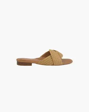 Eric Javits Arika Flat Sandal Slide - Natural
