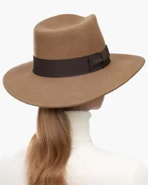 Eric Javits Wool Felt Fedora Hat - Chestnut