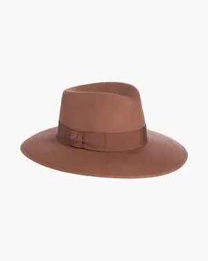 Eric Javits Wool Zora Felt Fedora Hat - Russet