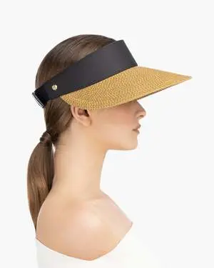 Eric Javits Champ Ii Visor - Natural/jaguar