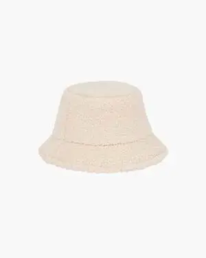 Eric Javits Faux Lamb Fur Bucket Hat - Cream