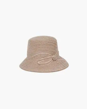 Eric Javits Shenia Bow Cloche Hat Bone