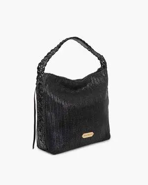 Eric Javits Vegan Leather Kumiko Shoulder Bag - Black