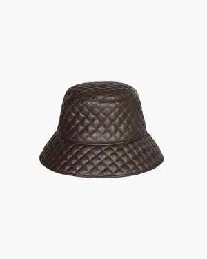 Eric Javits Quilted Bucket Hat - Chocolate