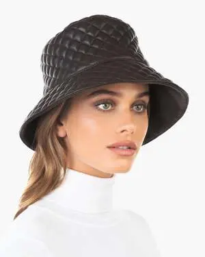 Eric Javits Quilted Bucket Hat - Chocolate