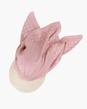 Eric Javits Dot Scarf Visor Cream/pink