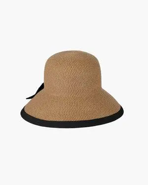 Eric Javits Dovima Cloche Hat - Cream/black