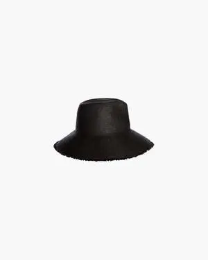 Eric Javits Squishee Packable Straw Fedora Hat Originalblack