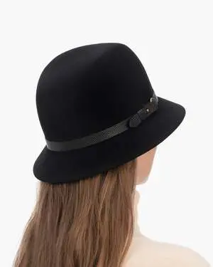 Eric Javits Wickford Cloche Hat - Black