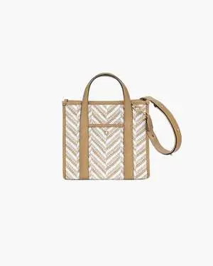 Eric Javits Raffia Top Handle Bag - White Mix