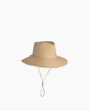 Eric Javits Packable Fedora Hat With Chin Strap Peanut