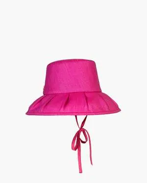 Eric Javits Mid-Size Straw Sun Hat Fucshia
