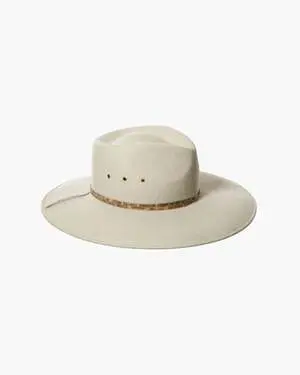 Eric Javits Jade Wool Felt Fedora Hat - Alabaster