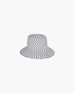 Eric Javits Squishee Bucket Hat White/black Mix