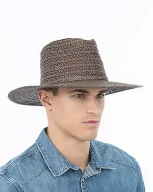 Eric Javits Mr. Sunway Squishee Straw Fedora - Black