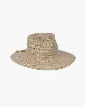 Eric Javits Packable Squishee Raffia Fedora Hat - Peanut