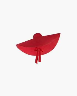 Eric Javits Oversized Sun Hat With UPF 50+ Protection Red
