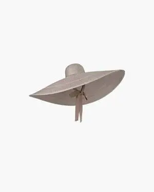 Eric Javits Oversized Sun Hat With UPF 50+ Protection Taupe Glow