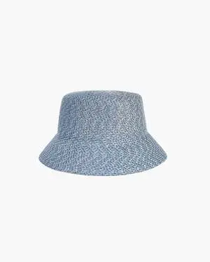 Eric Javits Raffia Straw Bucket Hat - Black