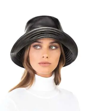 Eric Javits Leather Bucket Hat