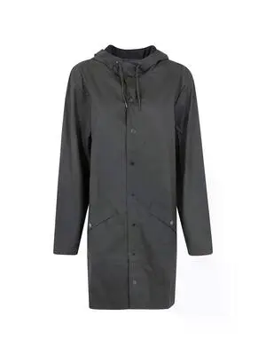 Rains Long Jacket Hooded Pocket Coat