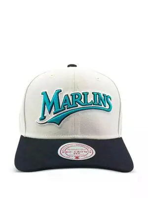 Mitchell & Ness Miami Marlins Mlb Cooperstown Off Word Pro Cap - Neutrals