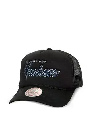 Mitchell & Ness New York Yankees Mlb Script Trucker Baseball Cap - Black