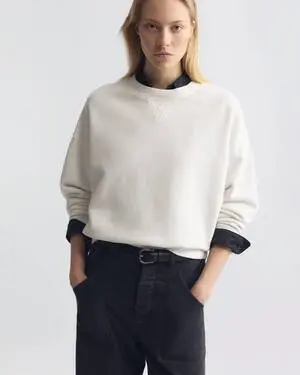 NILI LOTAN Gladys Crewneck Sweatshirt - Ecru