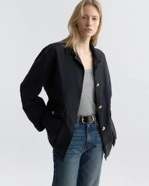 NILI LOTAN Devin Cotton Canvas Jacket