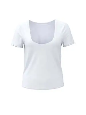 Pink Dream Jersey Scoop Tee - White,ivory
