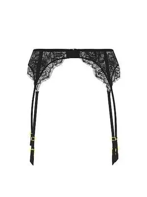 Victoria's Secret Rose Lace Garter Belt - Black