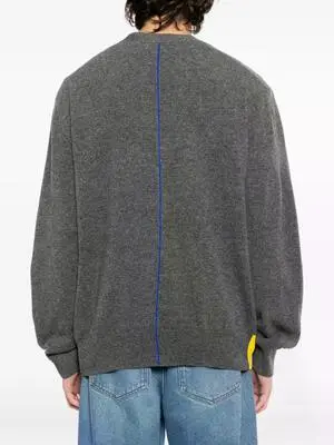 Loewe Logo-embroidered Cardigan - Grey
