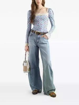 Dolce & Gabbana Paneled Distressed Jeans