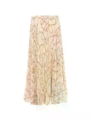Zimmermann Chain-print Pleated Skirt
