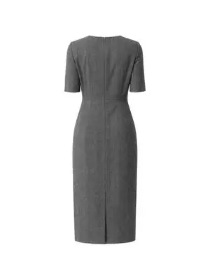 BOSS Plaid Pattern Midi Dress