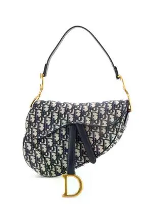 Dior Saddle Handbag Oblique Canvas Medium - Blue