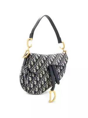 Dior Saddle Handbag Oblique Canvas Medium - Blue
