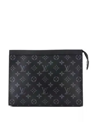 LOUIS VUITTON Monogram Eclipse Canvas Pochette Voyage Mm - Black