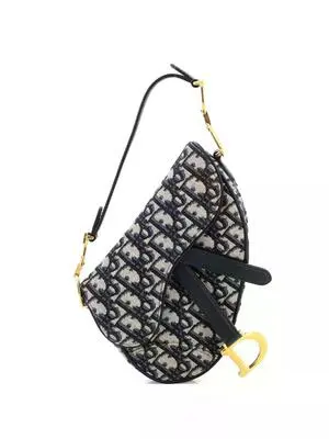 Dior Saddle Handbag Oblique Canvas Mini Shoulder Bag - Blue