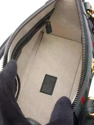 Gucci Mini Gg Canvas Web Bauletto Satchel